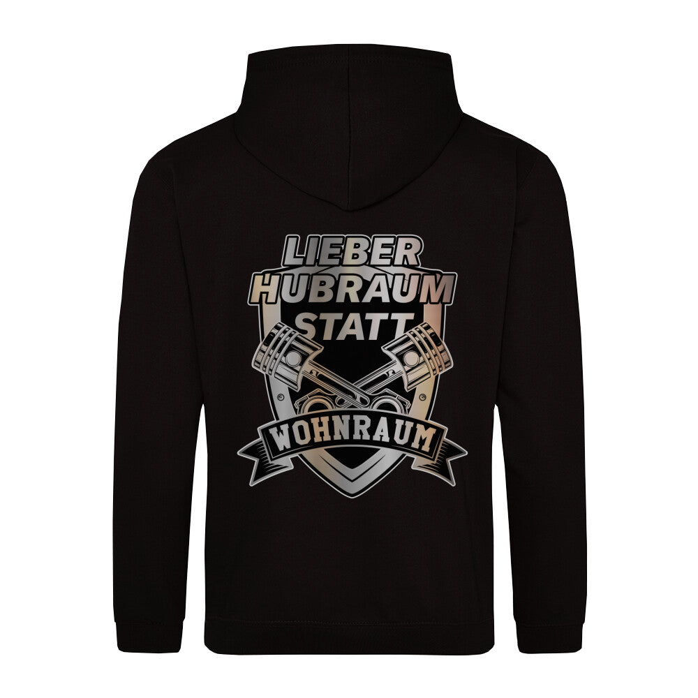 HOODIE Hubraum statt Wohnraum Rückendruck – SchrauberEck